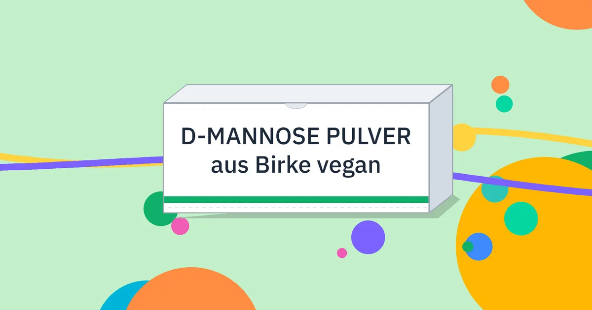 Symbolbild: Packung mit der Aufschrift D-MANNOSE PULVER aus Birke vegan (PZN 18236447) – Verfügbarkeit und Bezug in Apotheken in Frankfurt am Main