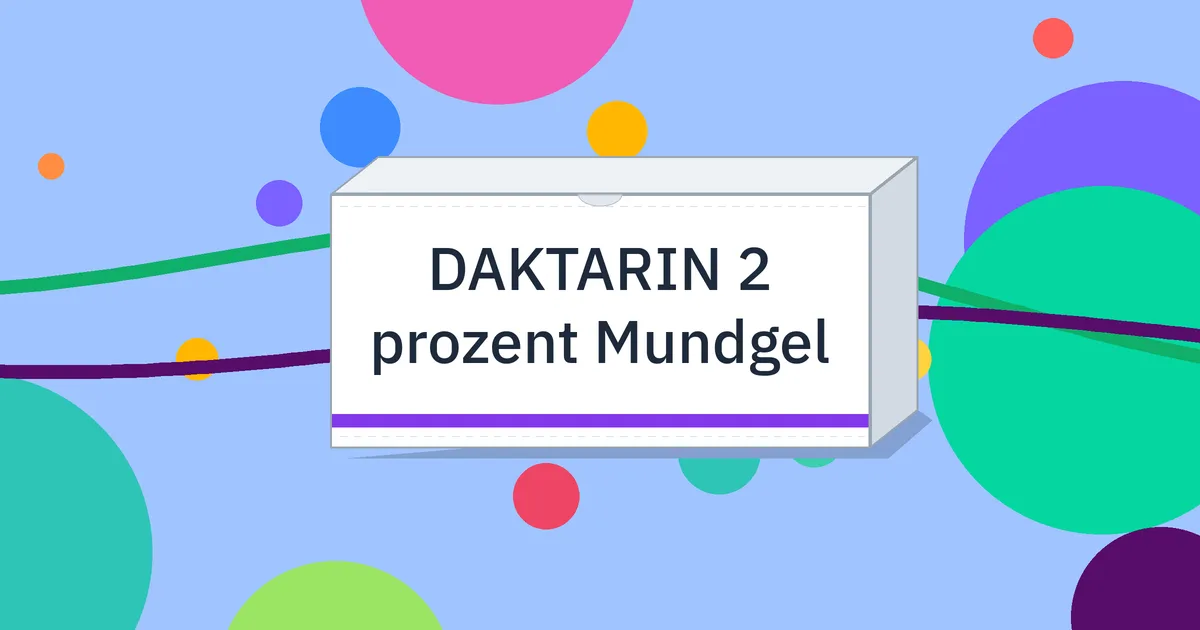 Symbolbild: Packung mit der Aufschrift DAKTARIN 2 prozent Mundgel (PZN 18230396) – Verfügbarkeit und Bezug in Apotheken in Frankfurt am Main