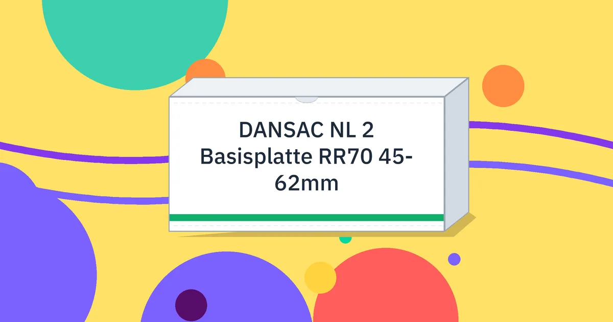 Symbolbild: Packung mit der Aufschrift DANSAC NL 2 Basisplatte RR70 45-62mm (PZN 06559406) – Verfügbarkeit und Bezug in Apotheken in Frankfurt am Main