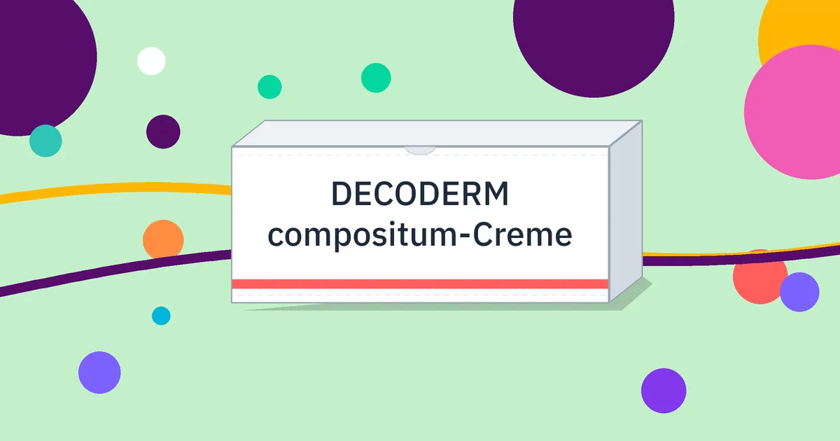 Symbolbild: Packung mit der Aufschrift DECODERM compositum-Creme (PZN 19462269) – Verfügbarkeit und Bezug in Apotheken in Frankfurt am Main