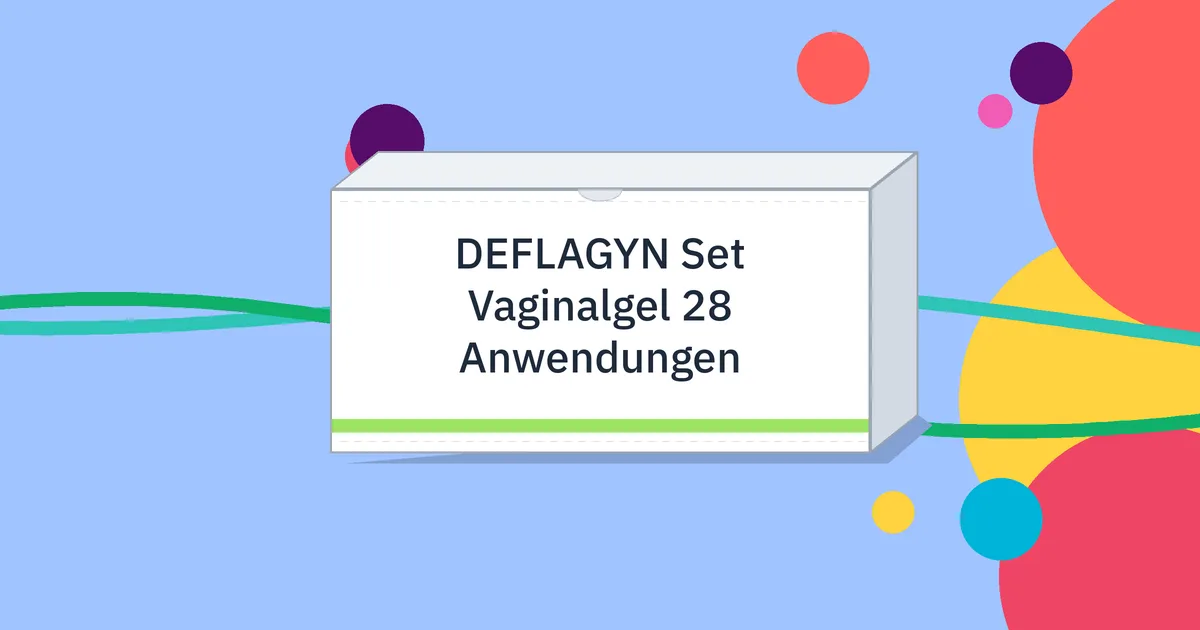 Symbolbild: Packung mit der Aufschrift DEFLAGYN Set Vaginalgel 28 Anwendungen (PZN 16197938) – Verfügbarkeit und Bezug in Apotheken in Frankfurt am Main