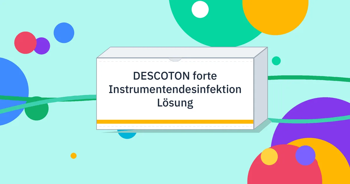 Symbolbild: Packung mit der Aufschrift DESCOTON forte Instrumentendesinfektion Lösung (PZN 01825151) – Verfügbarkeit und Bezug in Apotheken in Frankfurt am Main