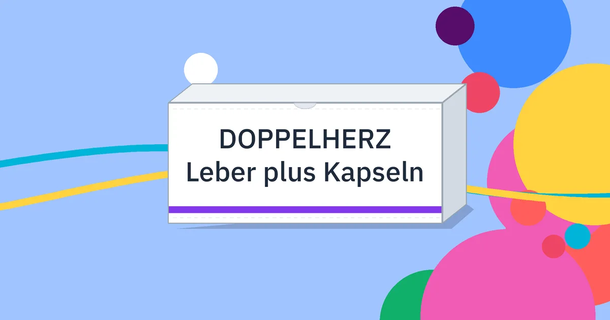 Symbolbild: Packung mit der Aufschrift DOPPELHERZ Leber plus Kapseln (PZN 16348053) – Verfügbarkeit und Bezug in Apotheken in Frankfurt am Main