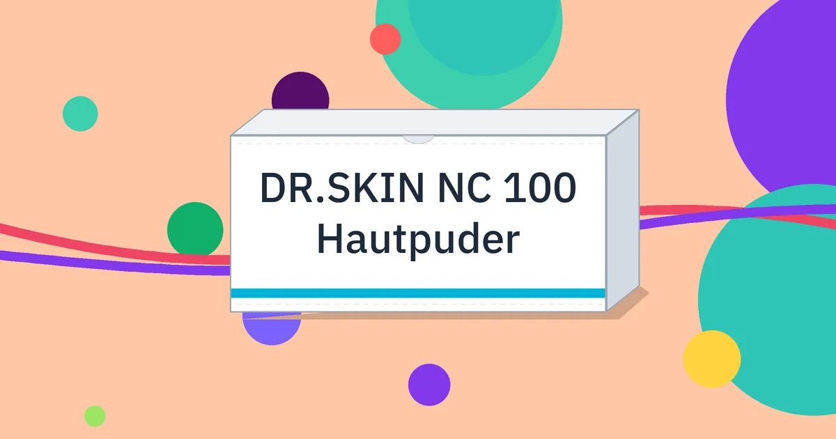 Symbolbild: Packung mit der Aufschrift DR.SKIN NC 100 Hautpuder (PZN 17585826) – Verfügbarkeit und Bezug in Apotheken in Frankfurt am Main