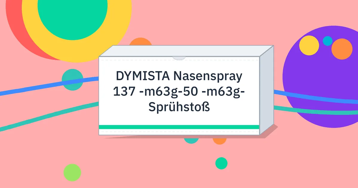Symbolbild: Packung mit der Aufschrift DYMISTA Nasenspray 137 -m63g-50 -m63g-Sprühstoß (PZN 20039406) – Verfügbarkeit und Bezug in Apotheken in Frankfurt am Main