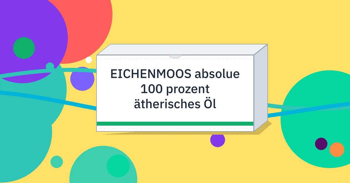 Symbolbild: Packung mit der Aufschrift EICHENMOOS absolue 100 prozent ätherisches Öl (PZN 01991524) – Verfügbarkeit und Bezug in Apotheken in Frankfurt am Main