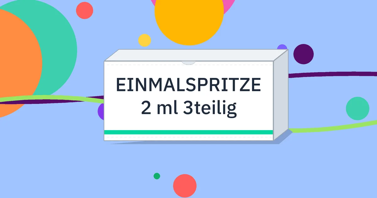 Symbolbild: Packung mit der Aufschrift EINMALSPRITZE 2 ml 3teilig (PZN 19762505) – Verfügbarkeit und Bezug in Apotheken in Frankfurt am Main