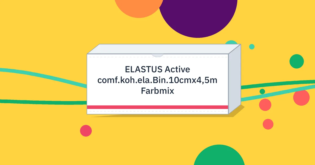 Symbolbild: Packung mit der Aufschrift ELASTUS Active comf.koh.ela.Bin.10cmx4,5m Farbmix (PZN 18489504) – Verfügbarkeit und Bezug in Apotheken in Frankfurt am Main