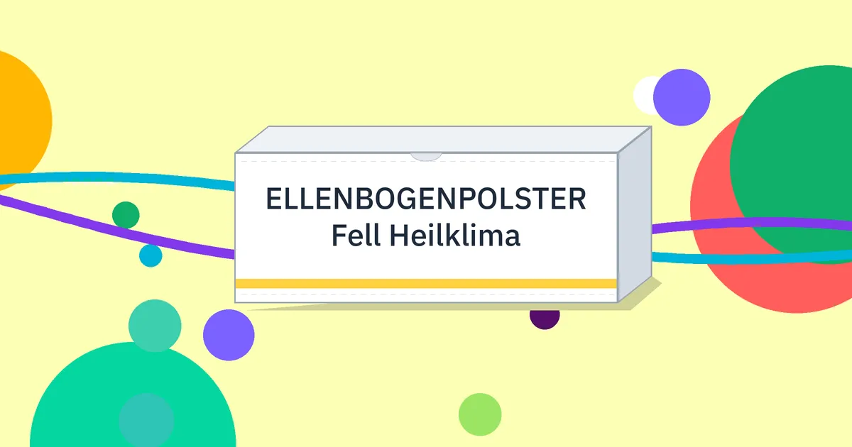 Symbolbild: Packung mit der Aufschrift ELLENBOGENPOLSTER Fell Heilklima (PZN 03055272) – Verfügbarkeit und Bezug in Apotheken in Frankfurt am Main
