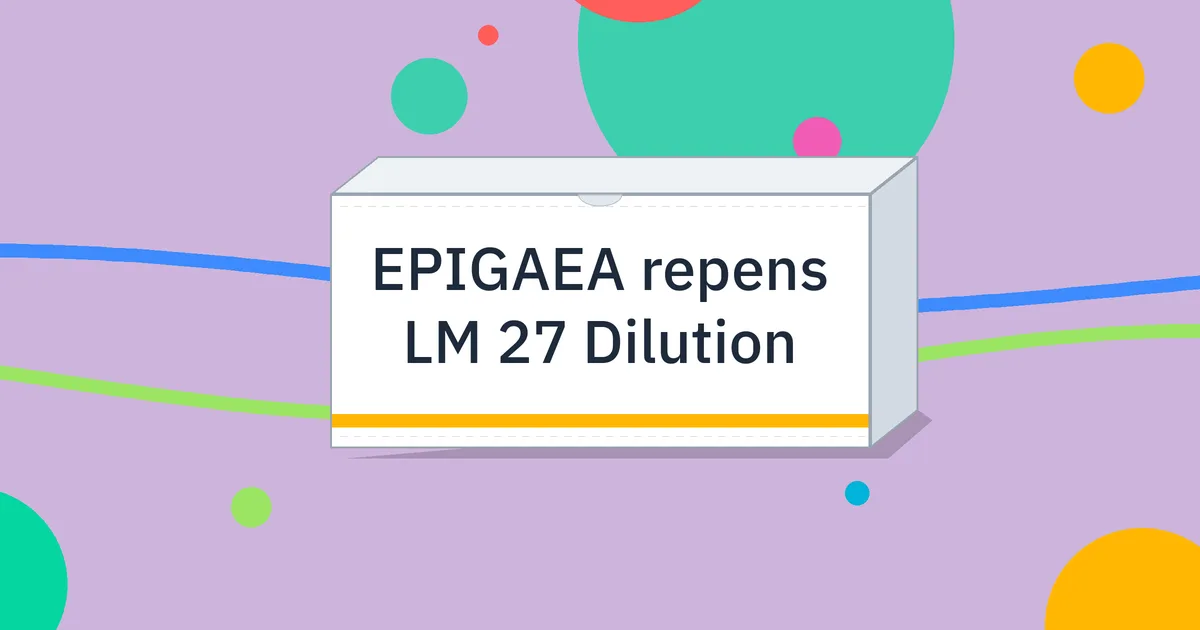 Symbolbild: Packung mit der Aufschrift EPIGAEA repens LM 27 Dilution (PZN 13471818) – Verfügbarkeit und Bezug in Apotheken in Frankfurt am Main