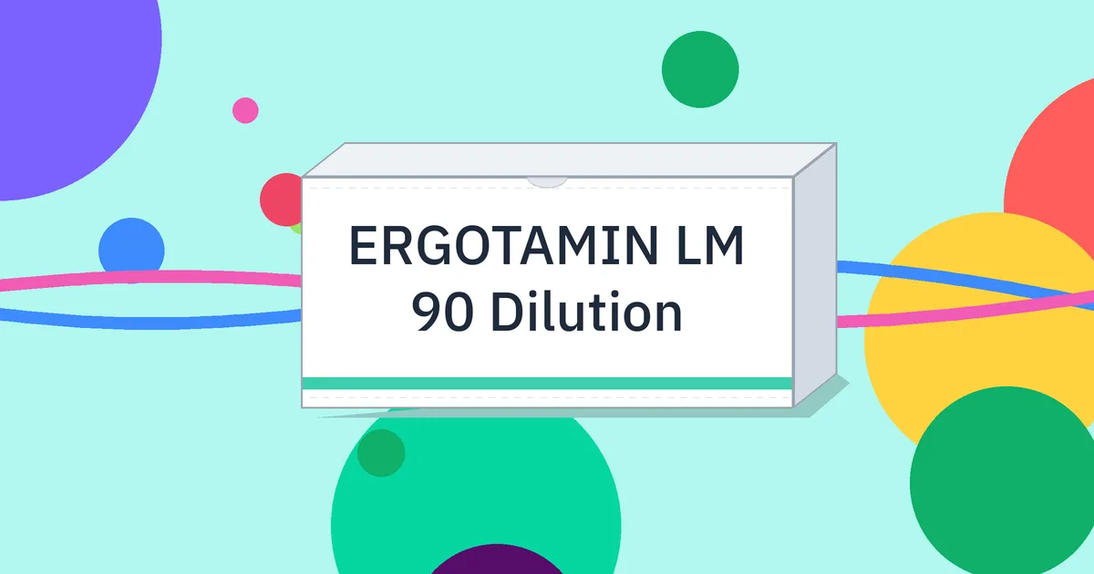 Symbolbild: Packung mit der Aufschrift ERGOTAMIN LM 90 Dilution (PZN 12845145) – Verfügbarkeit und Bezug in Apotheken in Frankfurt am Main