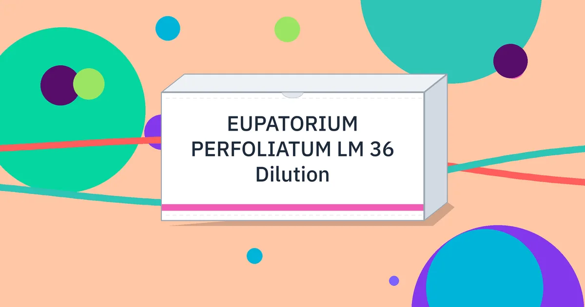 Symbolbild: Packung mit der Aufschrift EUPATORIUM PERFOLIATUM LM 36 Dilution (PZN 12846417) – Verfügbarkeit und Bezug in Apotheken in Frankfurt am Main