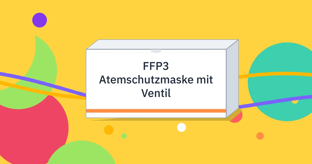 Symbolbild: Packung mit der Aufschrift FFP3 Atemschutzmaske mit Ventil (PZN 06144160) – Verfügbarkeit und Bezug in Apotheken in Frankfurt am Main