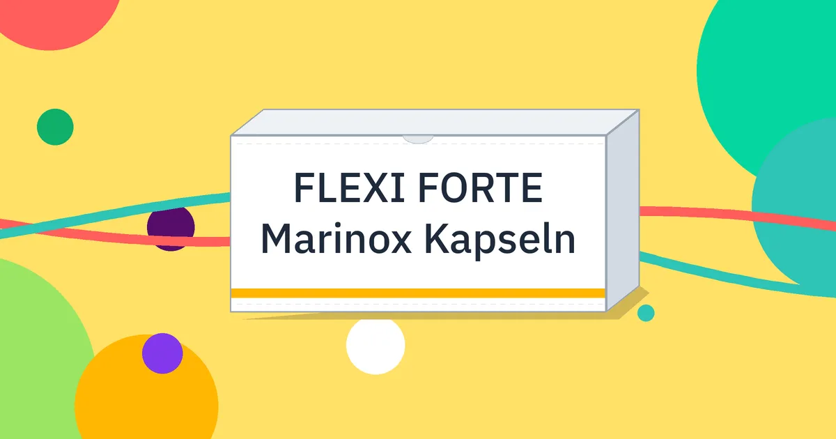 Symbolbild: Packung mit der Aufschrift FLEXI FORTE Marinox Kapseln (PZN 10275637) – Verfügbarkeit und Bezug in Apotheken in Frankfurt am Main