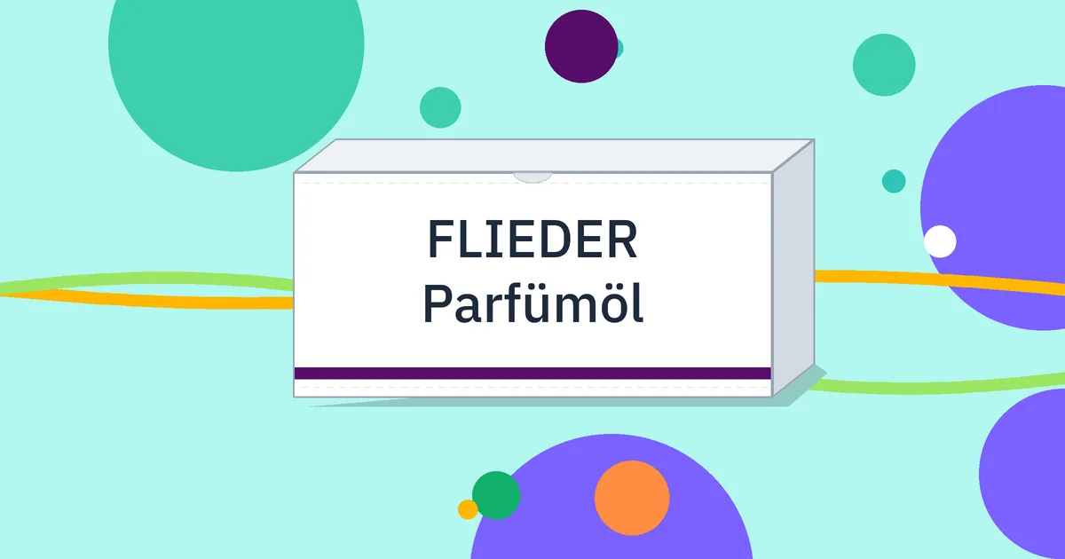 Symbolbild: Packung mit der Aufschrift FLIEDER Parfümöl (PZN 01992802) – Verfügbarkeit und Bezug in Apotheken in Frankfurt am Main