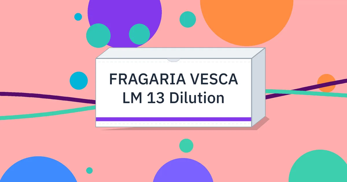 Symbolbild: Packung mit der Aufschrift FRAGARIA VESCA LM 13 Dilution (PZN 13490655) – Verfügbarkeit und Bezug in Apotheken in Frankfurt am Main