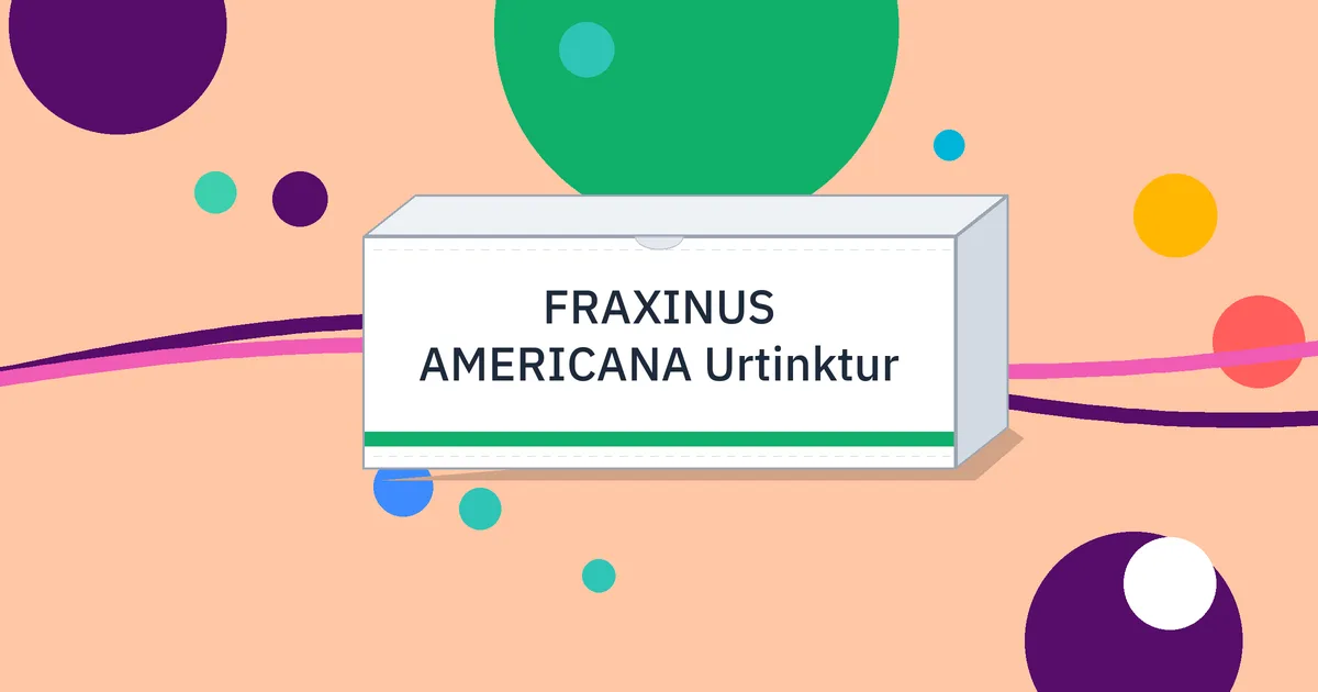 Symbolbild: Packung mit der Aufschrift FRAXINUS AMERICANA Urtinktur (PZN 02613994) – Verfügbarkeit und Bezug in Apotheken in Frankfurt am Main