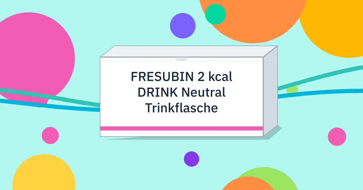 Symbolbild: Packung mit der Aufschrift FRESUBIN 2 kcal DRINK Neutral Trinkflasche (PZN 19787907) – Verfügbarkeit und Bezug in Apotheken in Frankfurt am Main