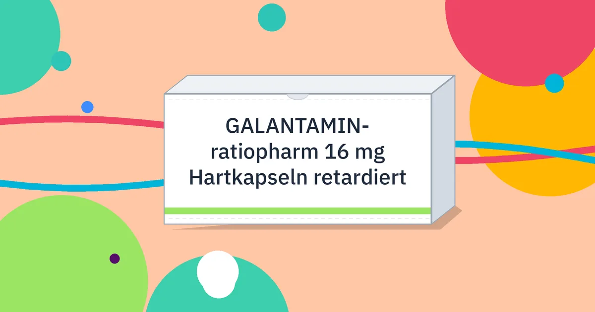 Symbolbild: Packung mit der Aufschrift GALANTAMIN-ratiopharm 16 mg Hartkapseln retardiert (PZN 08755494) – Verfügbarkeit und Bezug in Apotheken in Frankfurt am Main
