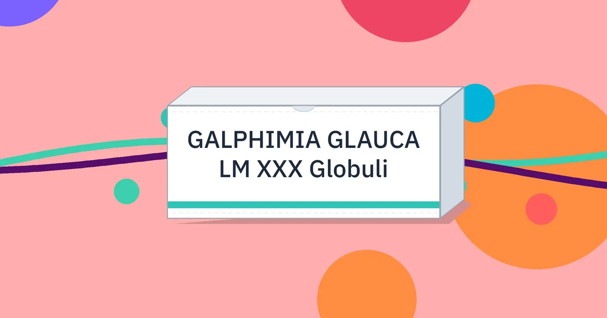Symbolbild: Packung mit der Aufschrift GALPHIMIA GLAUCA LM XXX Globuli (PZN 04504944) – Verfügbarkeit und Bezug in Apotheken in Frankfurt am Main