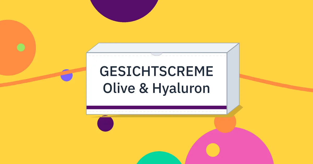 Symbolbild: Packung mit der Aufschrift GESICHTSCREME Olive & Hyaluron (PZN 12360867) – Verfügbarkeit und Bezug in Apotheken in Frankfurt am Main