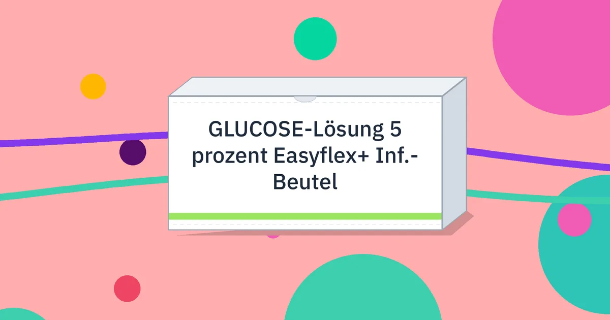 Symbolbild: Packung mit der Aufschrift GLUCOSE-Lösung 5 prozent Easyflex+ Inf.-Beutel (PZN 17596126) – Verfügbarkeit und Bezug in Apotheken in Frankfurt am Main