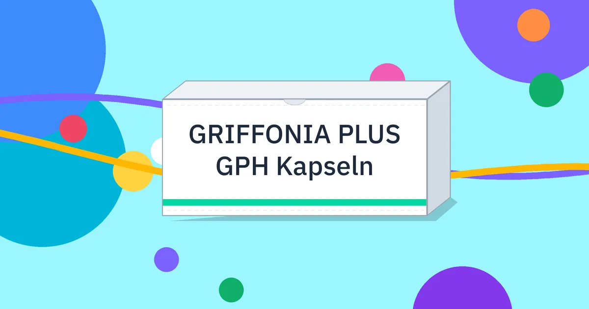 Symbolbild: Packung mit der Aufschrift GRIFFONIA PLUS GPH Kapseln (PZN 17824403) – Verfügbarkeit und Bezug in Apotheken in Frankfurt am Main