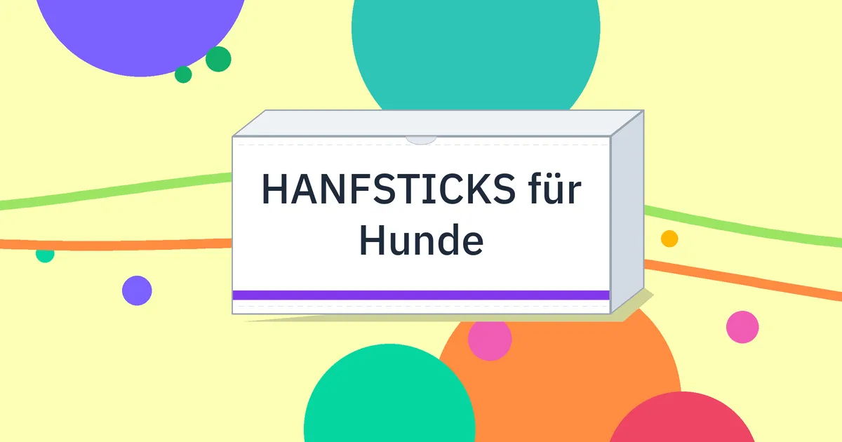 Symbolbild: Packung mit der Aufschrift HANFSTICKS für Hunde (PZN 15813654) – Verfügbarkeit und Bezug in Apotheken in Frankfurt am Main