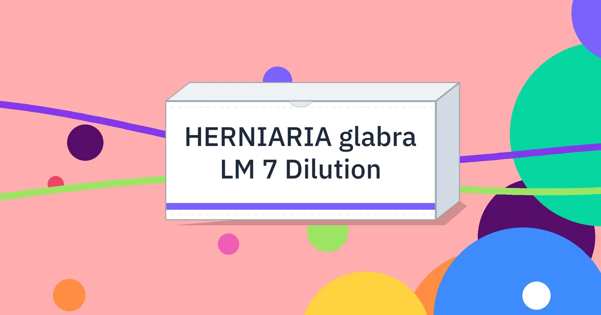 Symbolbild: Packung mit der Aufschrift HERNIARIA glabra LM 7 Dilution (PZN 13552971) – Verfügbarkeit und Bezug in Apotheken in Frankfurt am Main