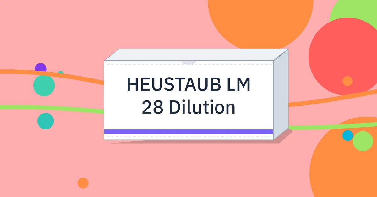 Symbolbild: Packung mit der Aufschrift HEUSTAUB LM 28 Dilution (PZN 12888539) – Verfügbarkeit und Bezug in Apotheken in Frankfurt am Main