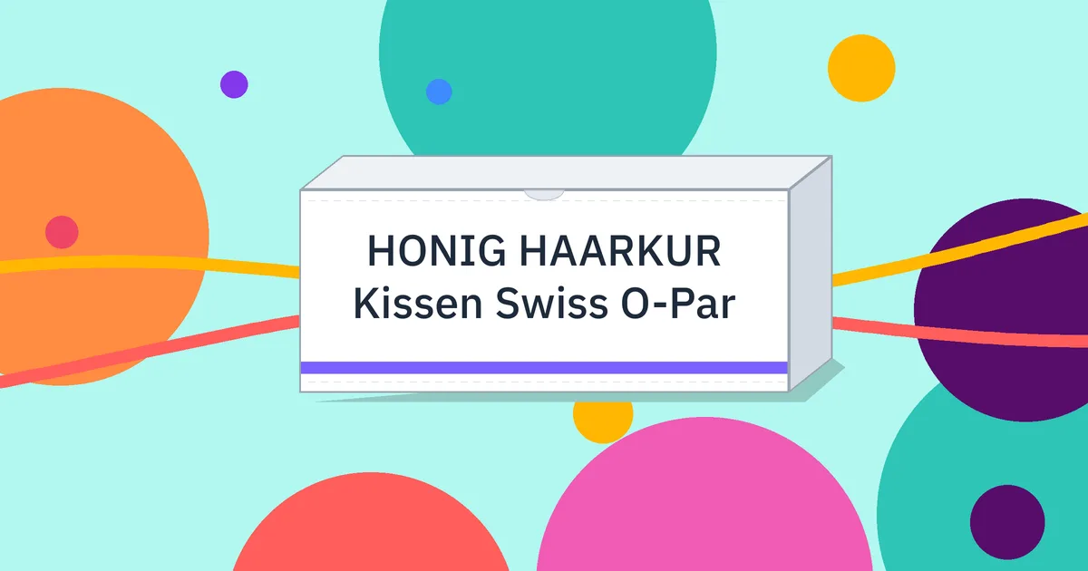Symbolbild: Packung mit der Aufschrift HONIG HAARKUR Kissen Swiss O-Par (PZN 02259647) – Verfügbarkeit und Bezug in Apotheken in Frankfurt am Main