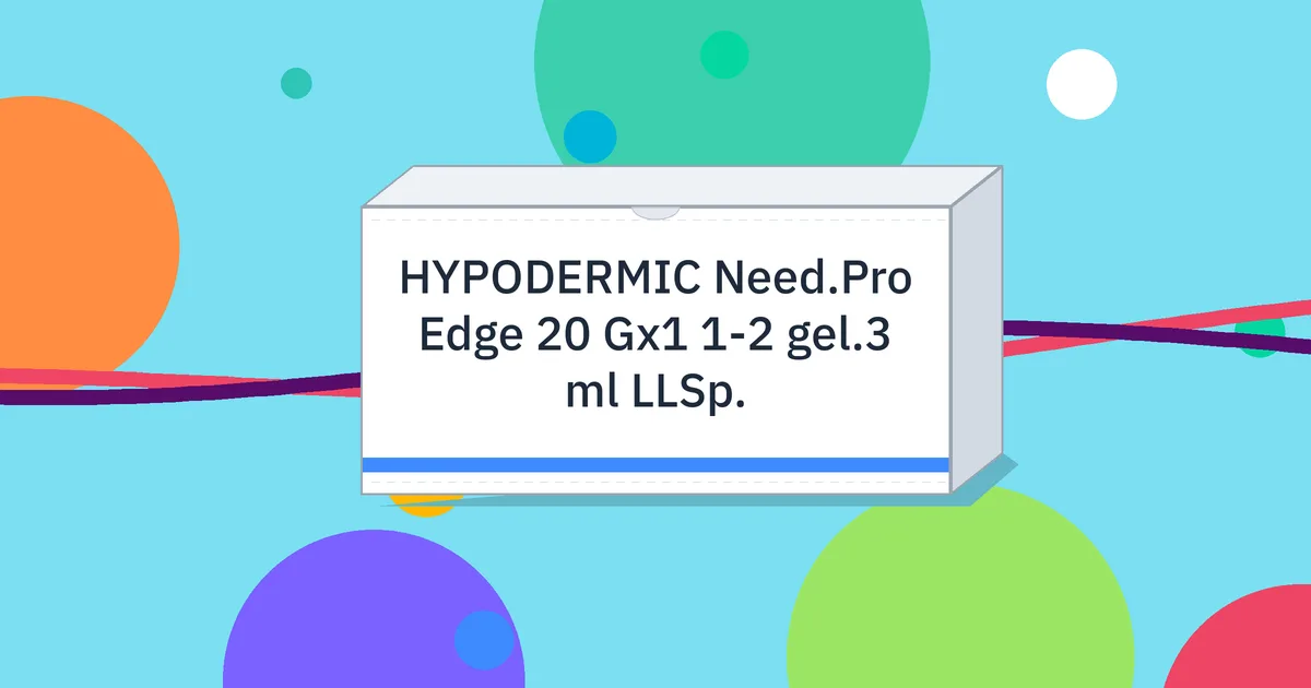 Symbolbild: Packung mit der Aufschrift HYPODERMIC Need.Pro Edge 20 Gx1 1-2 gel.3 ml LLSp. (PZN 00903475) – Verfügbarkeit und Bezug in Apotheken in Frankfurt am Main