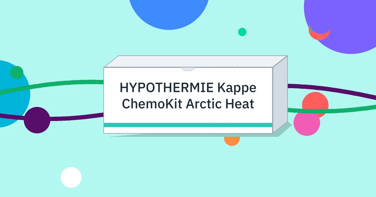 Symbolbild: Packung mit der Aufschrift HYPOTHERMIE Kappe ChemoKit Arctic Heat (PZN 16761362) – Verfügbarkeit und Bezug in Apotheken in Frankfurt am Main