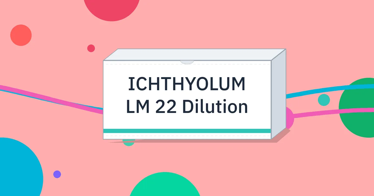 Symbolbild: Packung mit der Aufschrift ICHTHYOLUM LM 22 Dilution (PZN 13558749) – Verfügbarkeit und Bezug in Apotheken in Frankfurt am Main