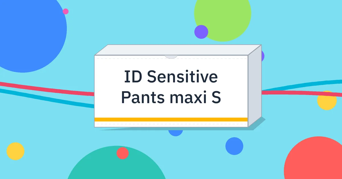 Symbolbild: Packung mit der Aufschrift ID Sensitive Pants maxi S (PZN 19945476) – Verfügbarkeit und Bezug in Apotheken in Frankfurt am Main