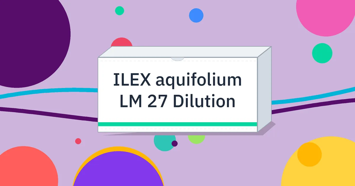 Symbolbild: Packung mit der Aufschrift ILEX aquifolium LM 27 Dilution (PZN 12912255) – Verfügbarkeit und Bezug in Apotheken in Frankfurt am Main