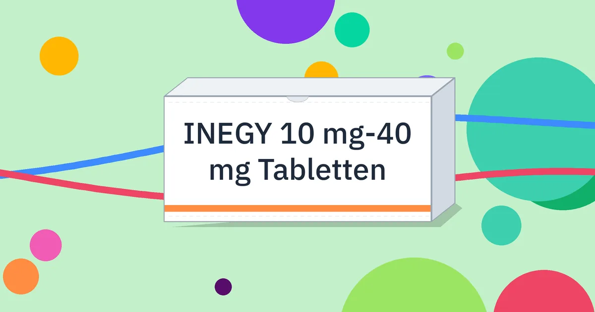 Symbolbild: Packung mit der Aufschrift INEGY 10 mg-40 mg Tabletten (PZN 06766714) – Verfügbarkeit und Bezug in Apotheken in Frankfurt am Main
