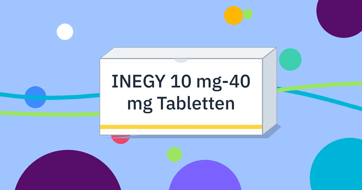 Symbolbild: Packung mit der Aufschrift INEGY 10 mg-40 mg Tabletten (PZN 19178350) – Verfügbarkeit und Bezug in Apotheken in Frankfurt am Main