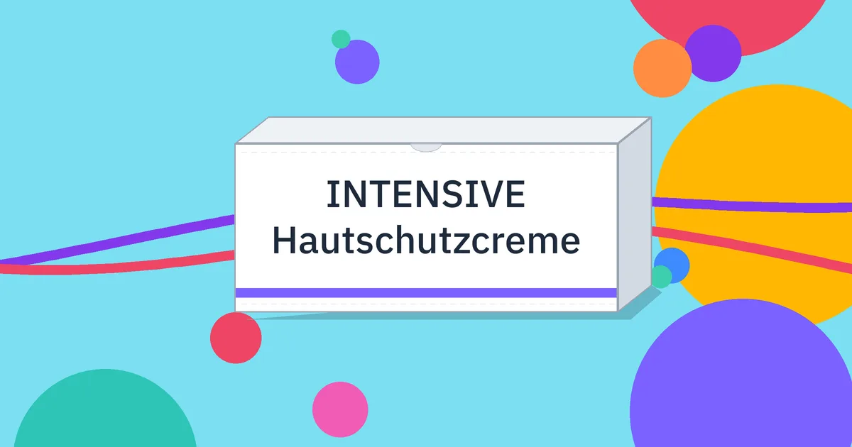 Symbolbild: Packung mit der Aufschrift INTENSIVE Hautschutzcreme (PZN 17955571) – Verfügbarkeit und Bezug in Apotheken in Frankfurt am Main