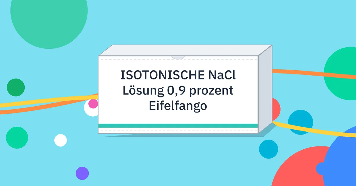 Symbolbild: Packung mit der Aufschrift ISOTONISCHE NaCl Lösung 0,9 prozent Eifelfango (PZN 04032959) – Verfügbarkeit und Bezug in Apotheken in Frankfurt am Main