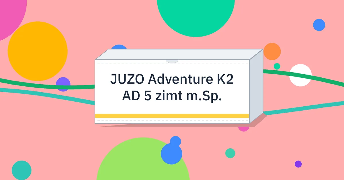 Symbolbild: Packung mit der Aufschrift JUZO Adventure K2 AD 5 zimt m.Sp. (PZN 16494458) – Verfügbarkeit und Bezug in Apotheken in Frankfurt am Main