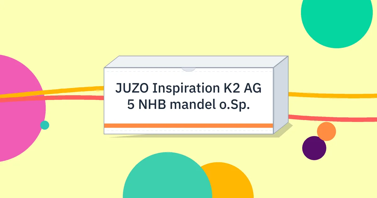 Symbolbild: Packung mit der Aufschrift JUZO Inspiration K2 AG 5 NHB mandel o.Sp. (PZN 14918368) – Verfügbarkeit und Bezug in Apotheken in Frankfurt am Main