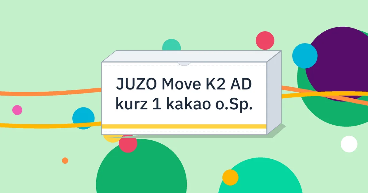 Symbolbild: Packung mit der Aufschrift JUZO Move K2 AD kurz 1 kakao o.Sp. (PZN 18540961) – Verfügbarkeit und Bezug in Apotheken in Frankfurt am Main