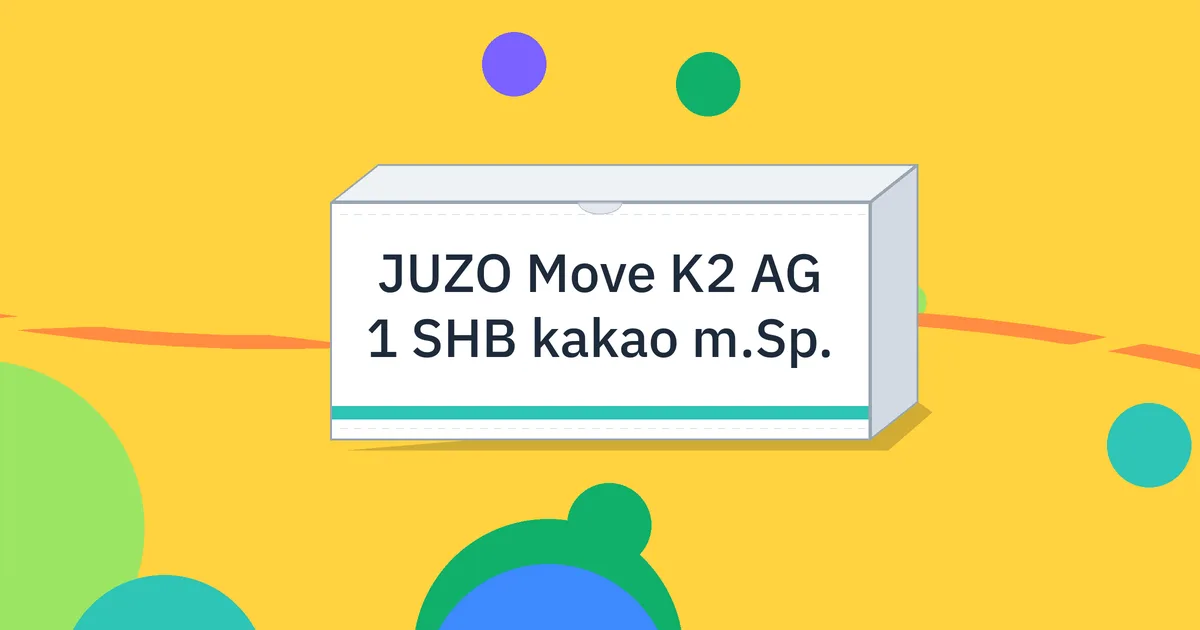 Symbolbild: Packung mit der Aufschrift JUZO Move K2 AG 1 SHB kakao m.Sp. (PZN 18555661) – Verfügbarkeit und Bezug in Apotheken in Frankfurt am Main
