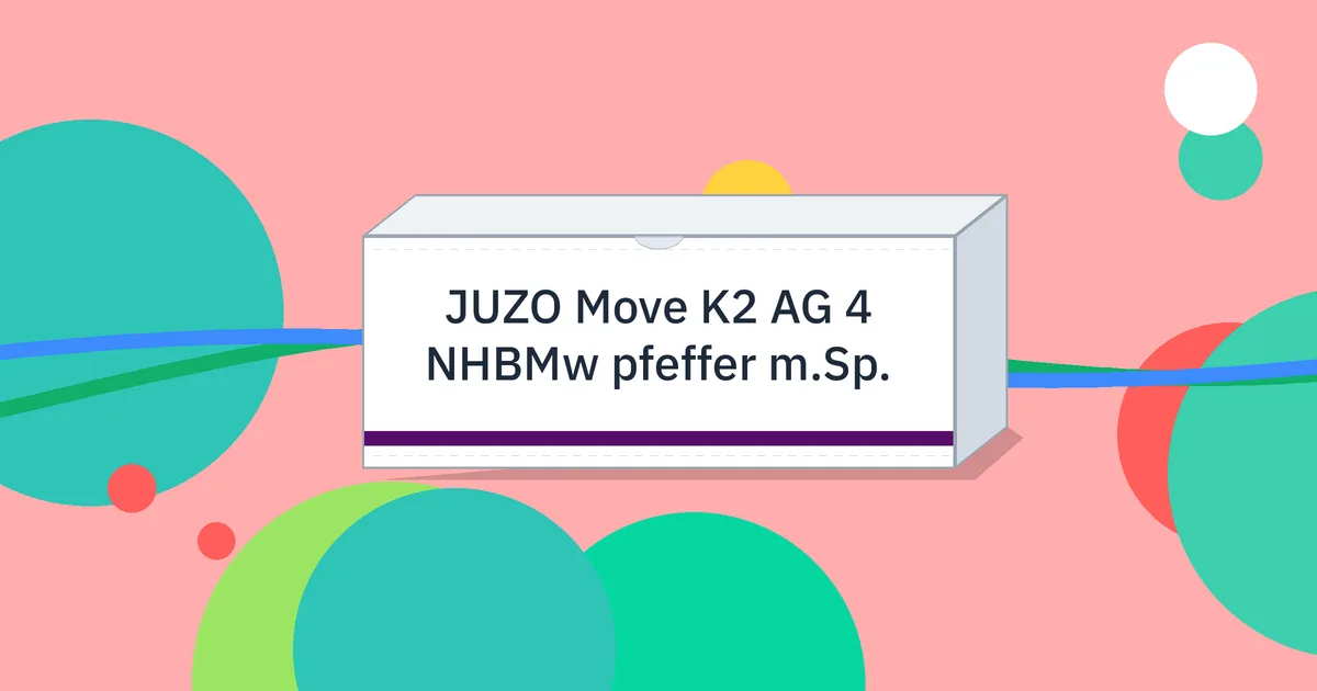 Symbolbild: Packung mit der Aufschrift JUZO Move K2 AG 4 NHBMw pfeffer m.Sp. (PZN 16644053) – Verfügbarkeit und Bezug in Apotheken in Frankfurt am Main