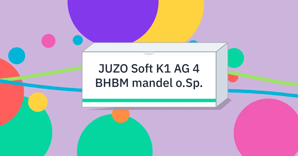 Symbolbild: Packung mit der Aufschrift JUZO Soft K1 AG 4 BHBM mandel o.Sp. (PZN 14857158) – Verfügbarkeit und Bezug in Apotheken in Frankfurt am Main