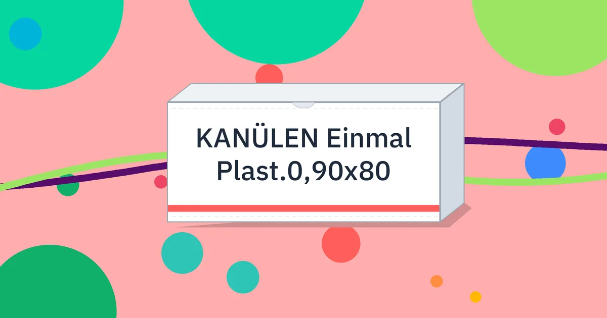 Symbolbild: Packung mit der Aufschrift KANÜLEN Einmal Plast.0,90x80 (PZN 01964007) – Verfügbarkeit und Bezug in Apotheken in Frankfurt am Main