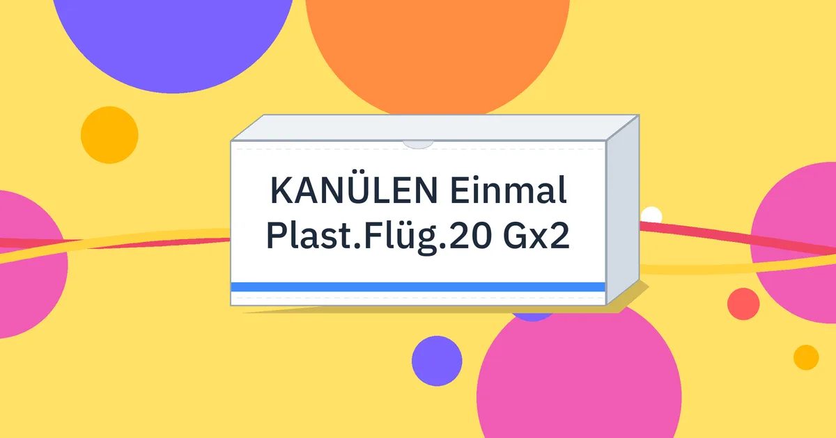 Symbolbild: Packung mit der Aufschrift KANÜLEN Einmal Plast.Flüg.20 Gx2 (PZN 02440996) – Verfügbarkeit und Bezug in Apotheken in Frankfurt am Main