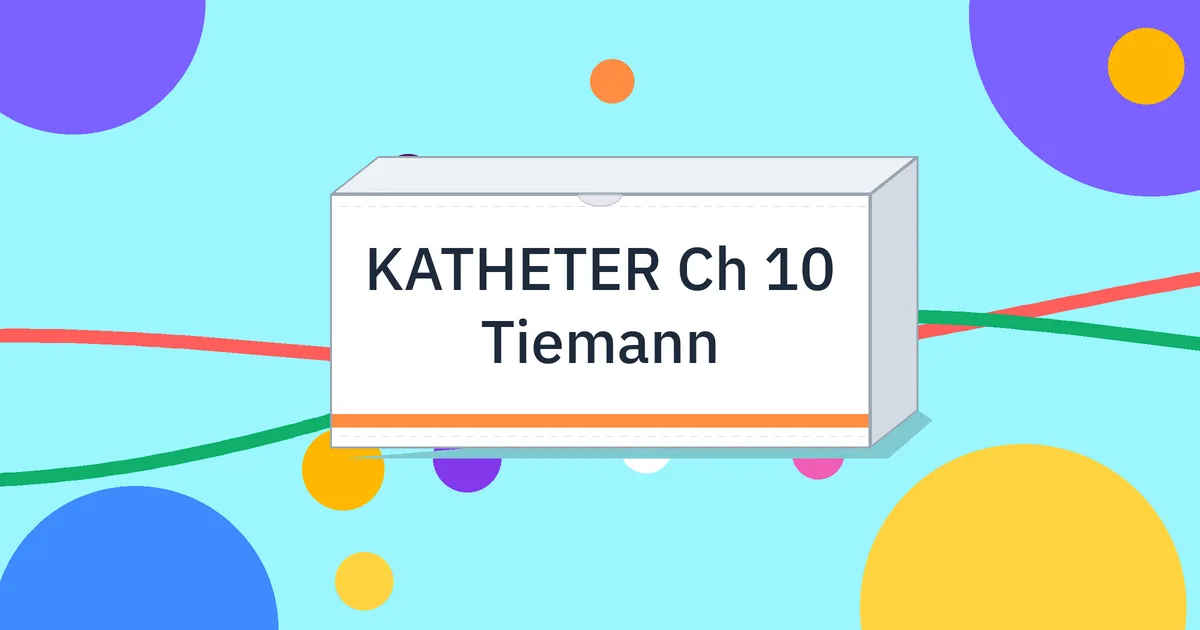 Symbolbild: Packung mit der Aufschrift KATHETER Ch 10 Tiemann (PZN 01729950) – Verfügbarkeit und Bezug in Apotheken in Frankfurt am Main