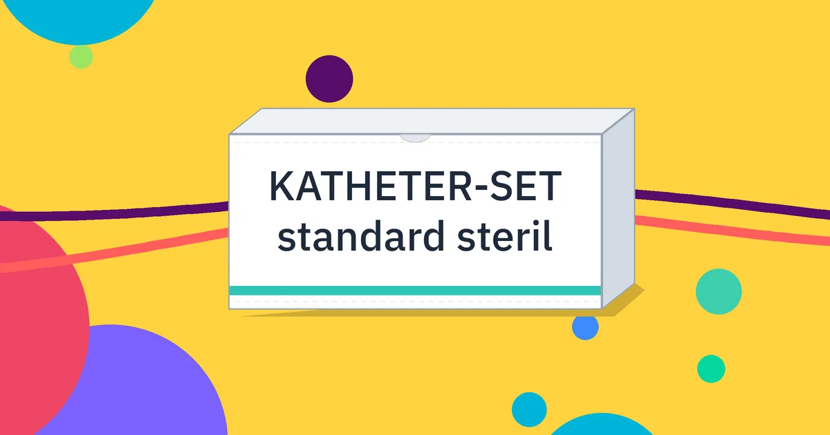 Symbolbild: Packung mit der Aufschrift KATHETER-SET standard steril (PZN 02847976) – Verfügbarkeit und Bezug in Apotheken in Frankfurt am Main